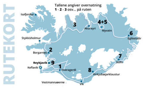 Island rundt i bil | 10 dages tur til Island | ISLANDSREJSER.DK